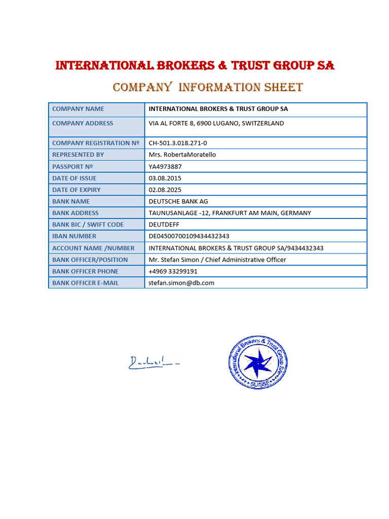 Cis International Brokers & Trust Group Sa | PDF | Law