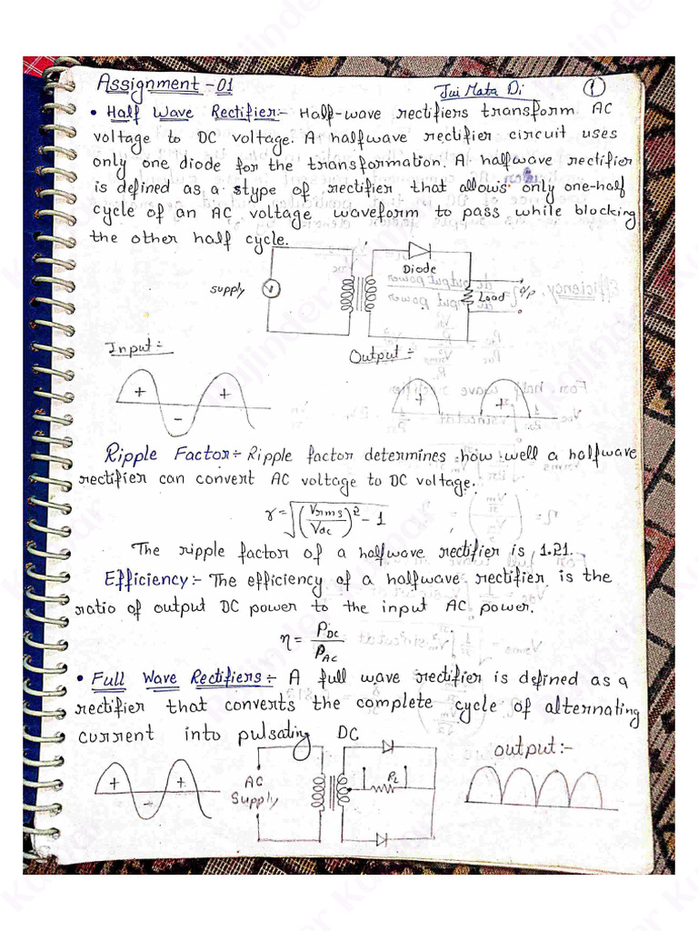 Half-Wave and Full-Wave Rectifier Analysis | PDF | Computer Engineering | Power (Physics)