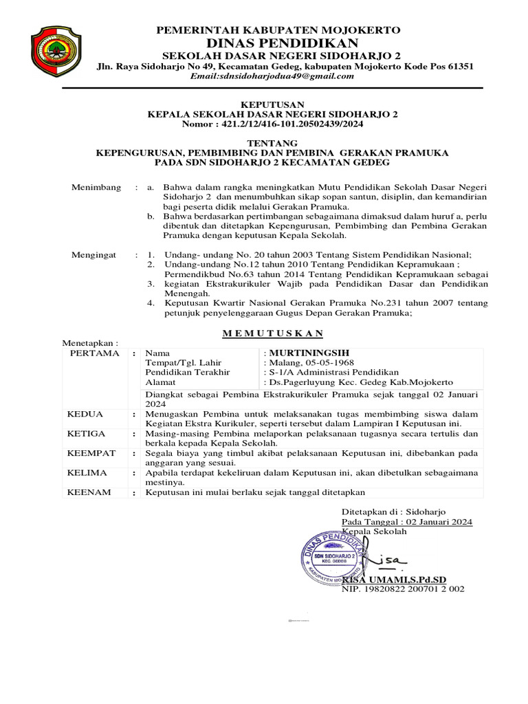 SK Pramuka | PDF