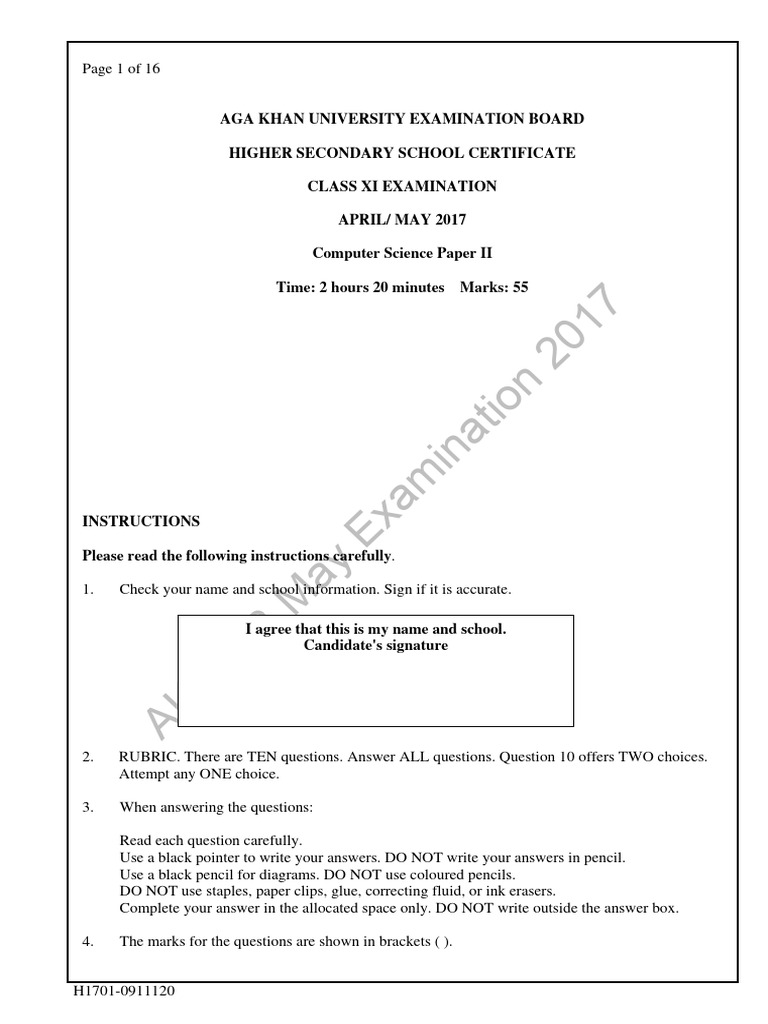 Computer Science HSSC 1 Paper II | PDF | Network Topology | Osi Model