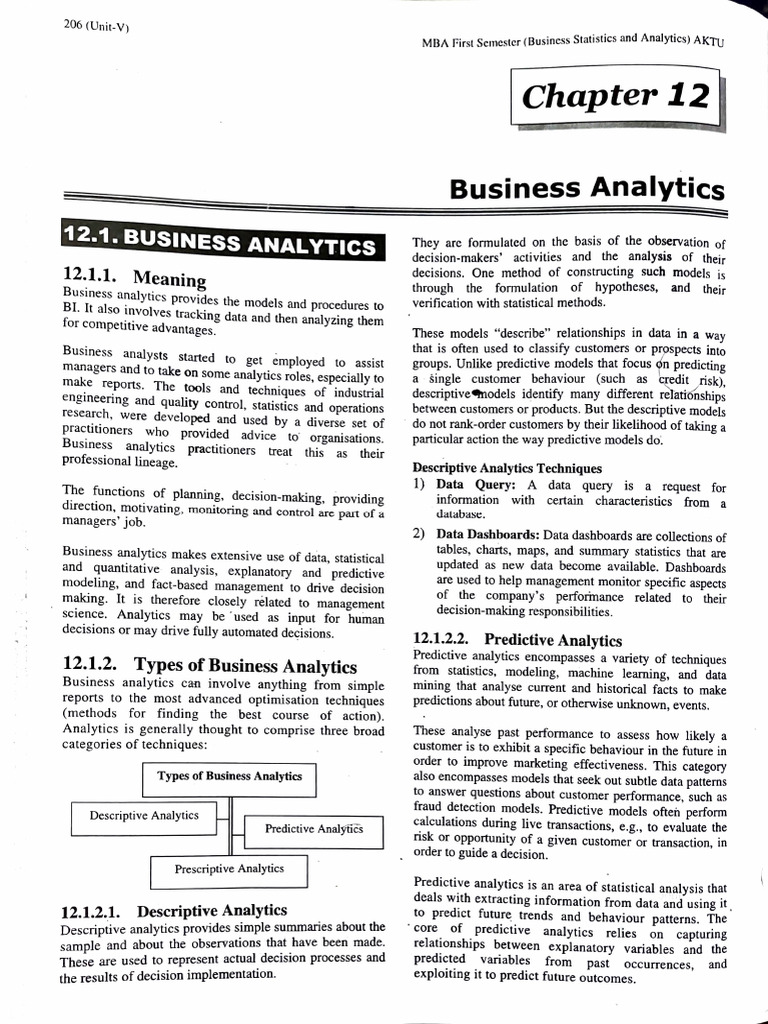 Business Analytics Overview | PDF | Analytics | Predictive Analytics