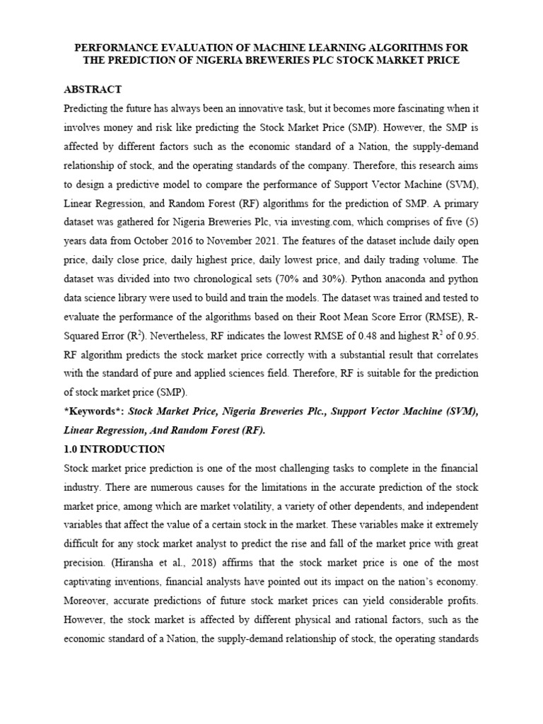 Machine Learning Pdf Support Vector Machine Prediction
