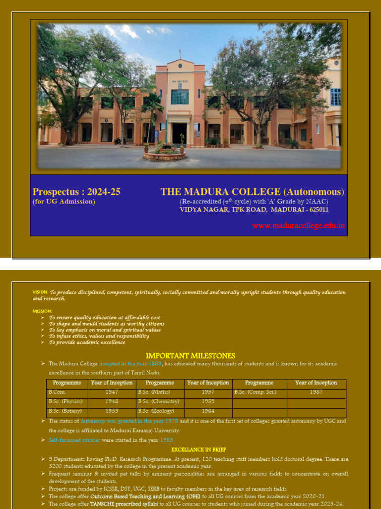 Ug Prospectus | Download Free PDF | University And College Admission | Mathematics