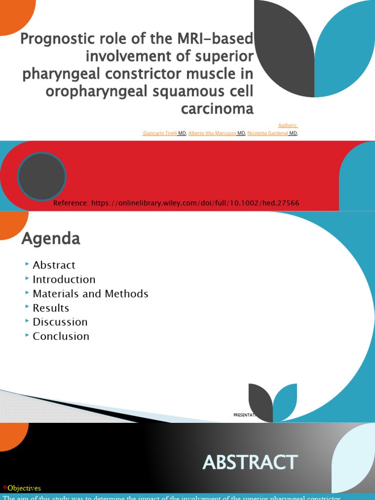 Prognostic Role of The MRI-based Involvement of Superior Pharyngeal ...