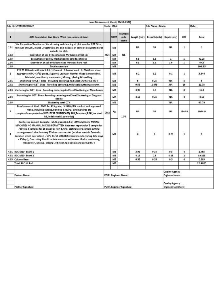 UVMHKGN00027 Matla CM1 CM2 JMS | Download Free PDF | Concrete ...