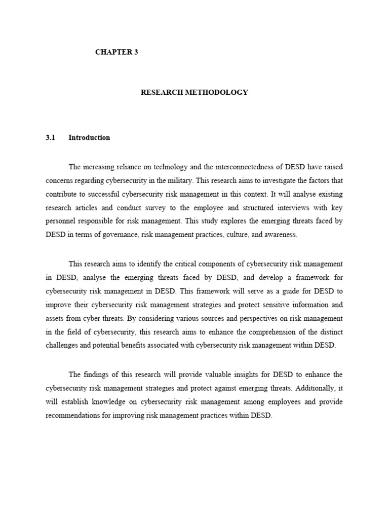 Chapter 3 - Research Methodology | PDF | Methodology | Computer Security