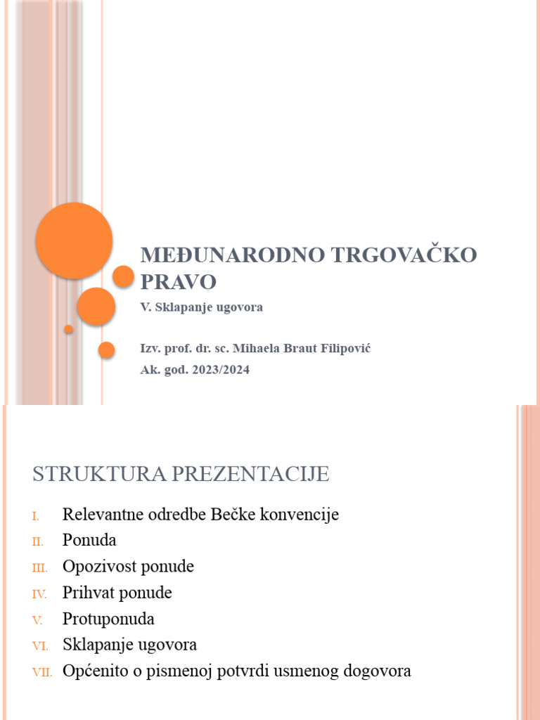 5 Sklapanje Ugovora Prema BK | PDF