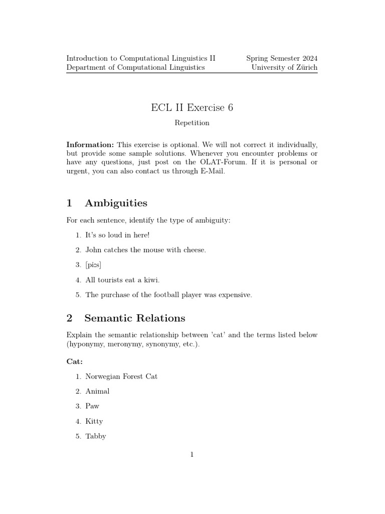 ECL2 2024 Ex06 ExerciseSheet | PDF | Logic | First Order Logic