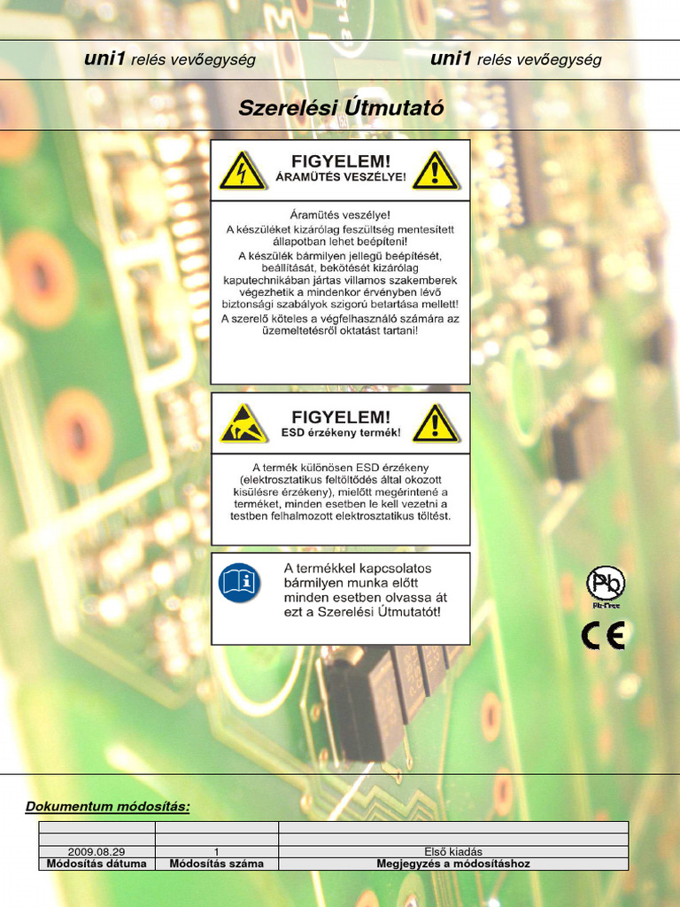 Uni1 Szerelesi Utmutato | PDF