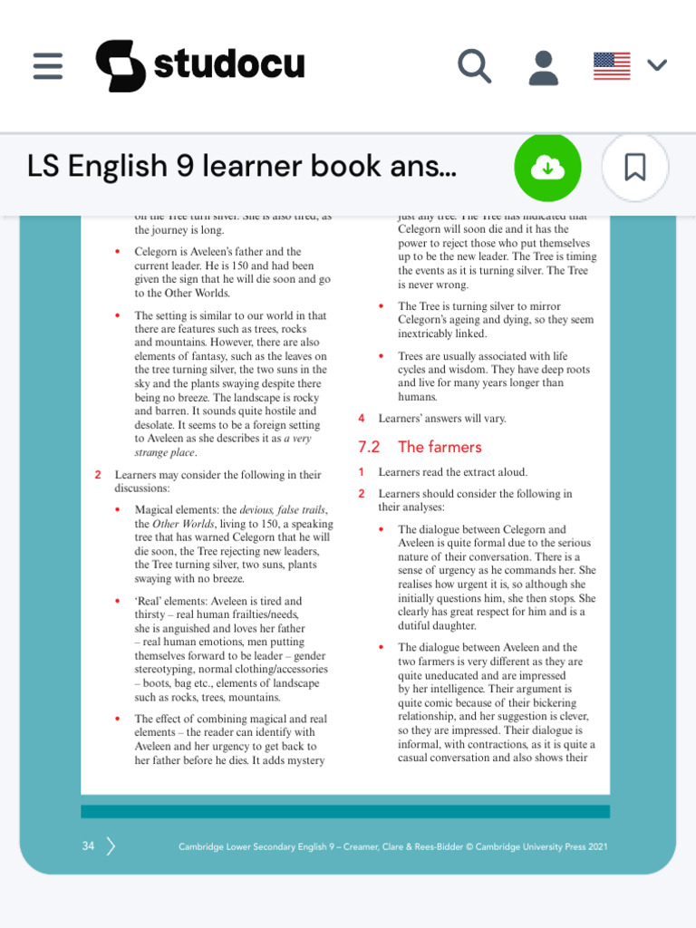 LS English 9 Learner Book Answers - 1 Cambridge Lower Secondary English ...