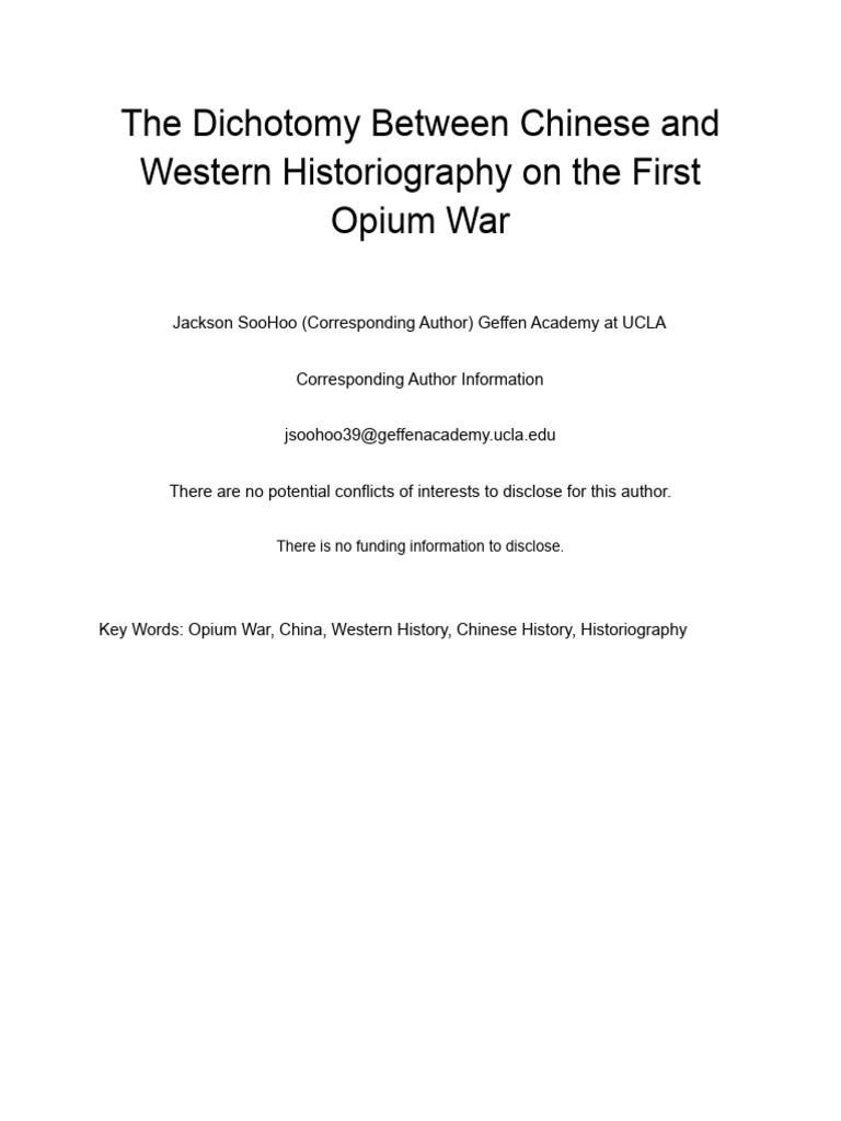 Chinese vs. Western Opium War Views | PDF | Historiography | Mao Zedong