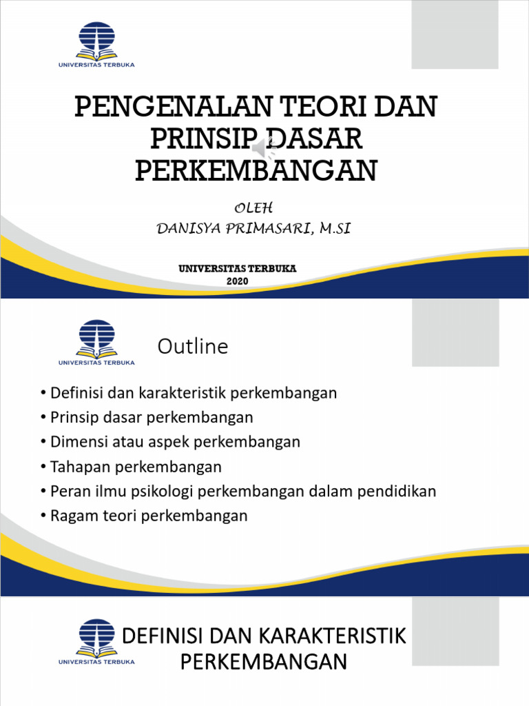 1 - Pengenalan Teori Dan Prinsip Dasar Perkembangan | PDF