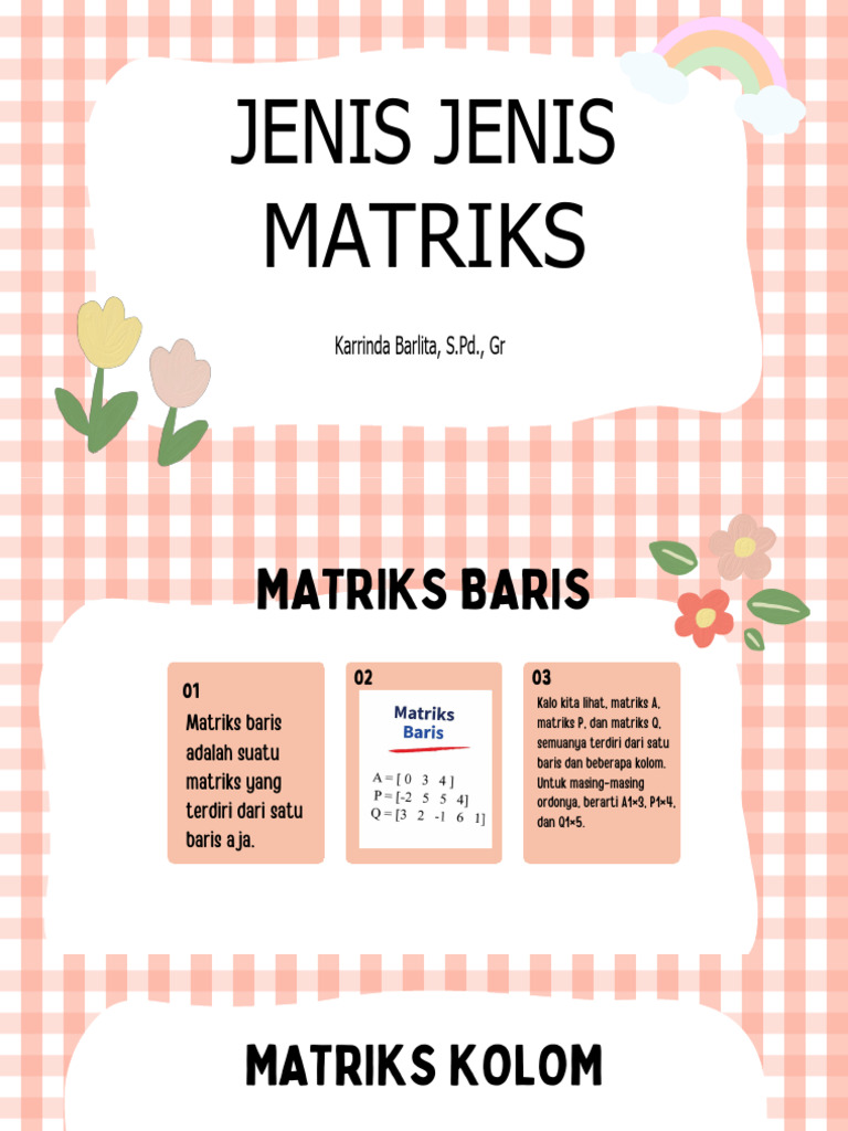 Materi Jenis-Jenis Matriks | PDF