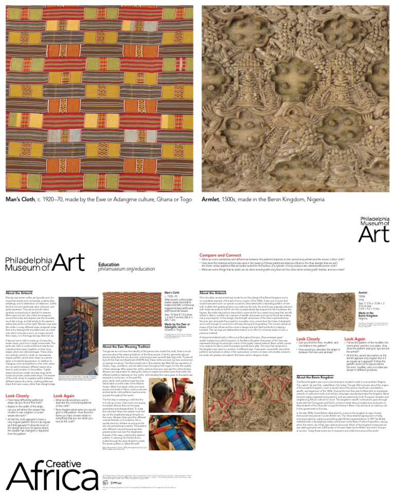 Ewe and Benin Art: Cultural Textiles | PDF | Weaving | Textiles