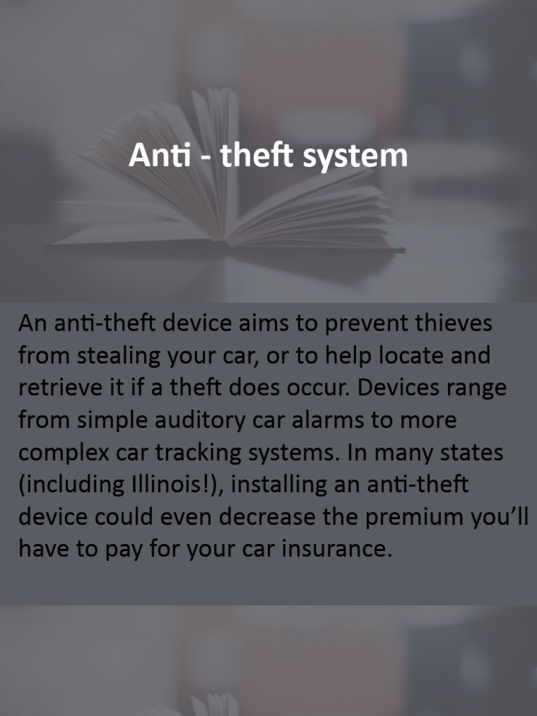 Comprehensive Guide to Anti-Theft Systems | PDF