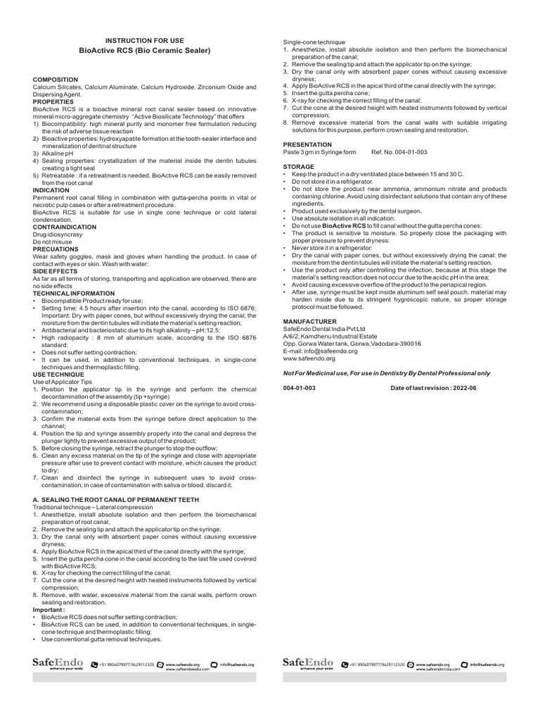 778f6 Bioactive Rcs | PDF | Calcium | Materials