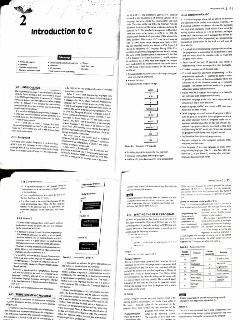 1st 2nd Unit C Program | PDF