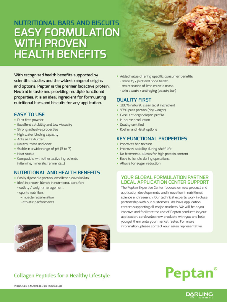 Peptan Bars Application | PDF | Proteins | Sports Nutrition