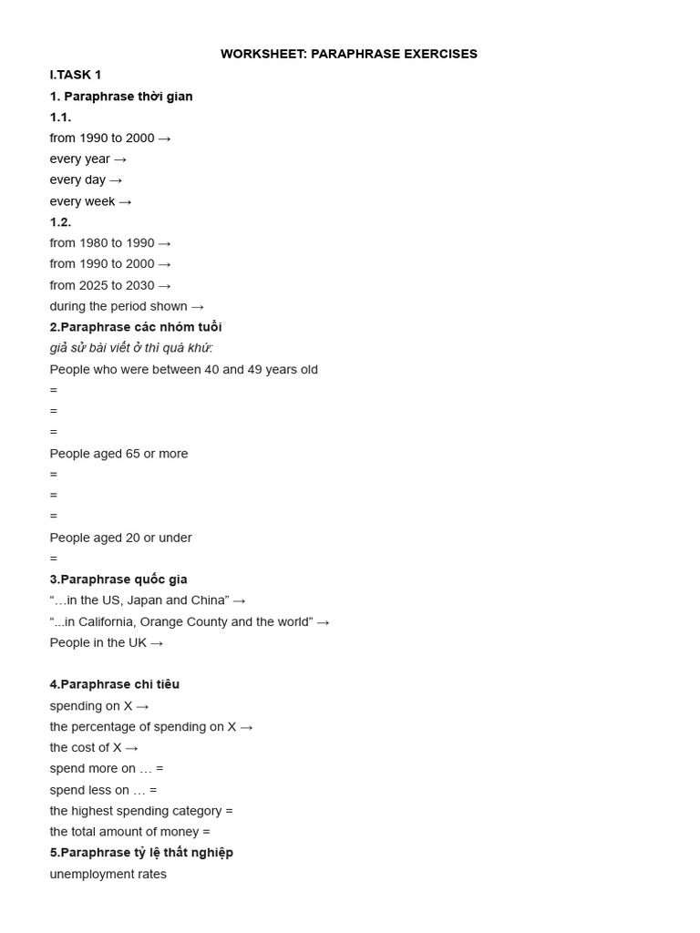 Paraphrase | PDF | Economies