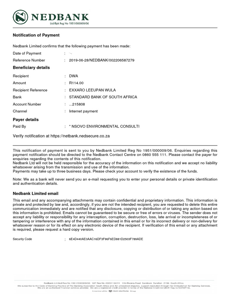 Proof of Payment | PDF