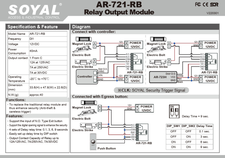 Relay Module for Access Control | PDF | Relay | Manufactured Goods