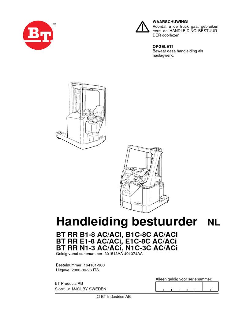 RR B1-8 E1-8 N1-3 B1C-8C B1C-8C E1C-8C N1C-3C AC ACI. SN 301518 ...