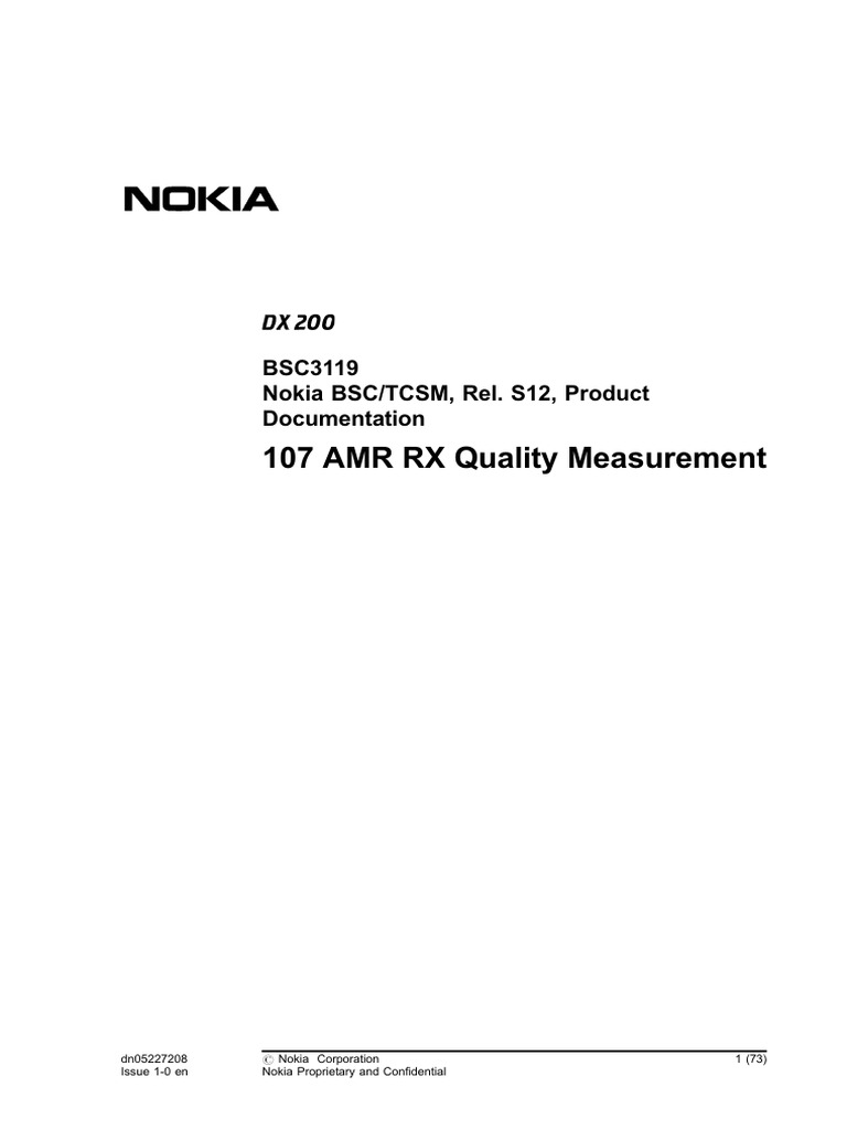 AMR RX Quality Measurement | PDF | Bit Rate | Telecommunications