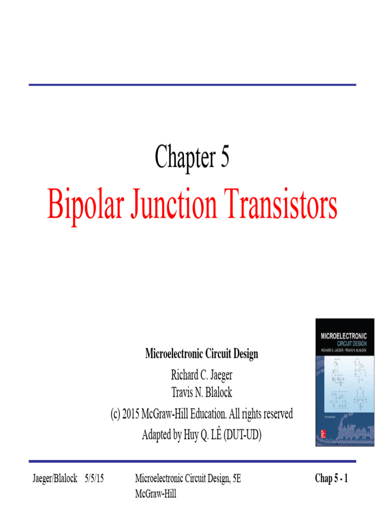 Chapter5 BipolarJunctionTransistors LQHuy Dec16 | PDF | Bipolar Junction Transistor | Electrical ...