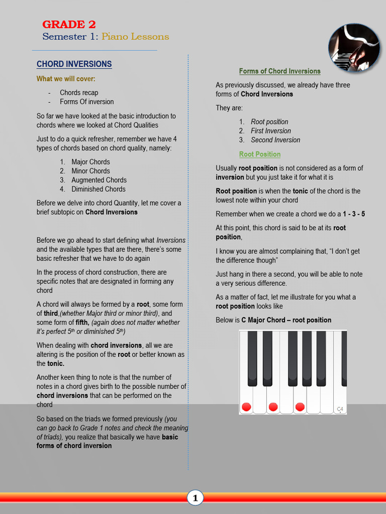 Chord Inversions | PDF | Chord (Music) | Music Theory