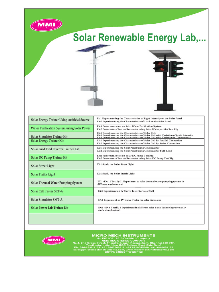 Solar Renewable Energy Lab Catalog Part 2 | Download Free PDF | Solar ...