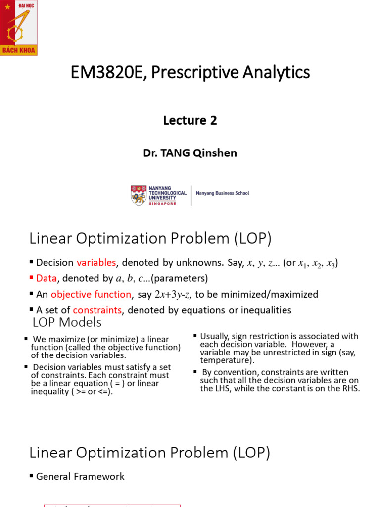 Lop 2 | Download Free PDF | Linear Programming | Variable (Mathematics)