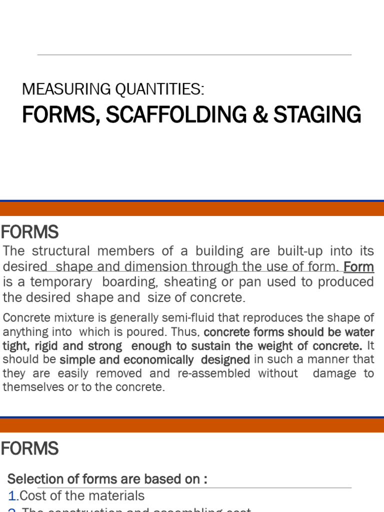 12 FORMS Measuring Quanitities | PDF | Concrete | Foot (Unit)