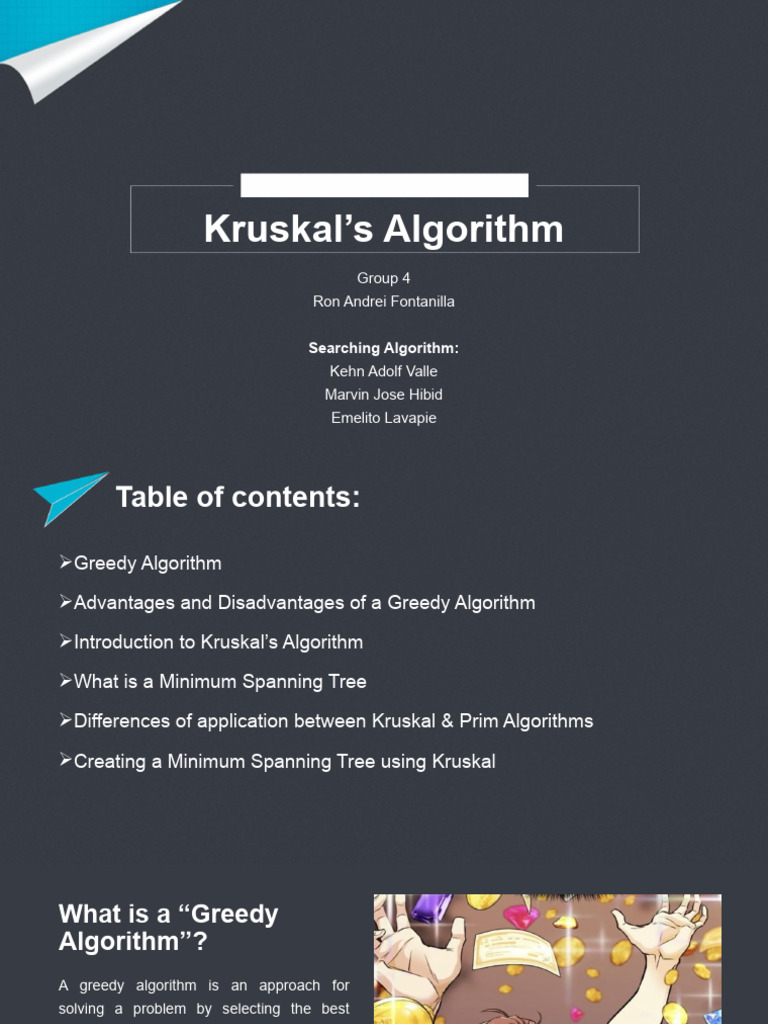 Kruskal's Algorithm | Download Free PDF | Discrete Mathematics | Applied Mathematics