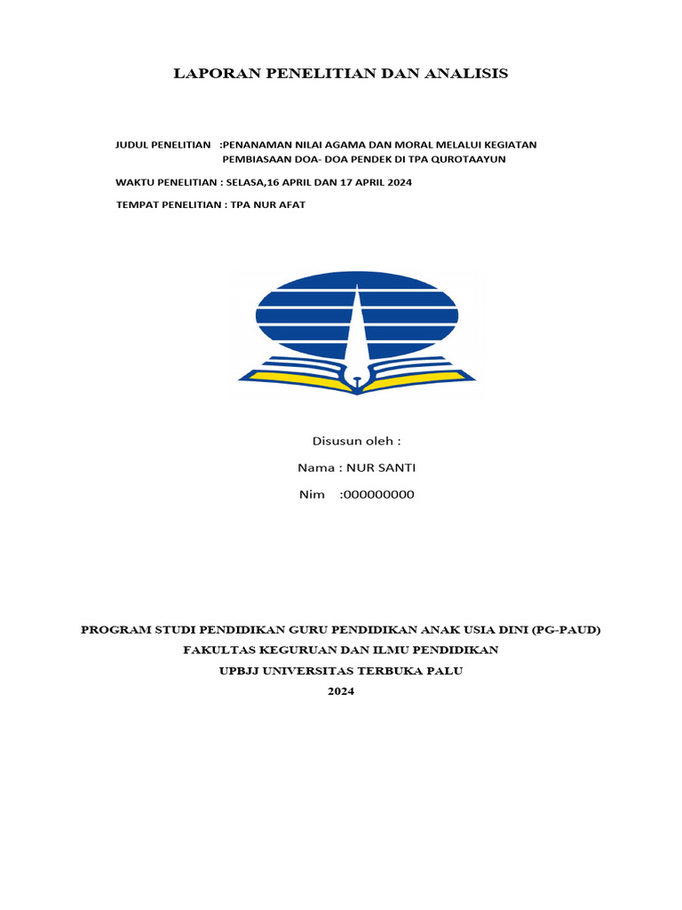 Laporan Penelitian Dan Analisis | PDF | Kesehatan Holistik | Sains & Matematika