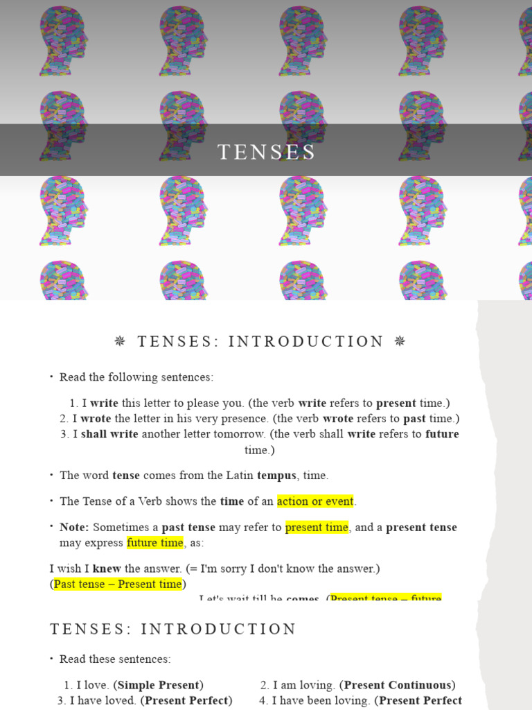 Tenses - Introduction | PDF | Grammatical Tense | Verb