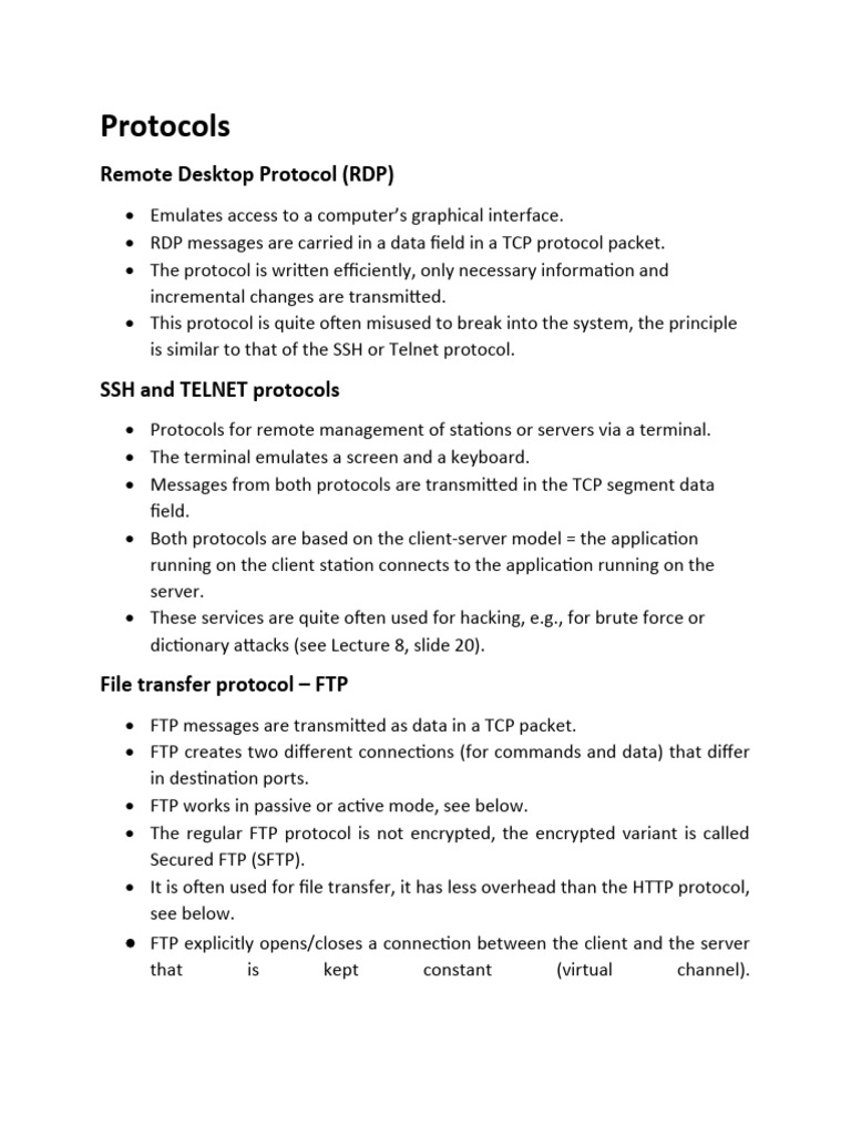 Protocols | PDF | File Transfer Protocol | Session Initiation Protocol Protocols | PDF | File Transfer Protocol | Session Initiation Protocol