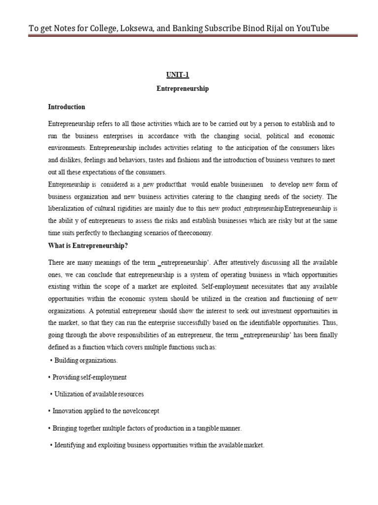 Entrepreneurship& Enterprise Development | PDF | Entrepreneurship | Risk