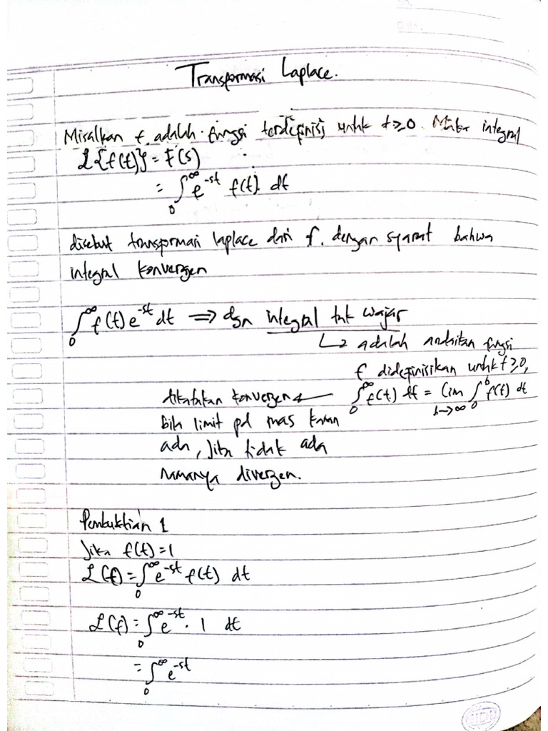 Transformasi Laplace | PDF