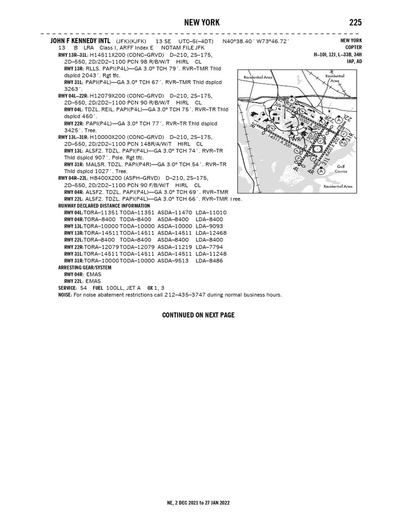 Afd KJFK | PDF | Runway | Aviation