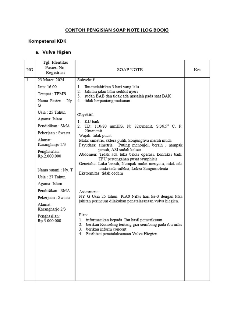 Contoh Pengisian Log Book | PDF | Pengembangan Diri | Kesehatan Holistik