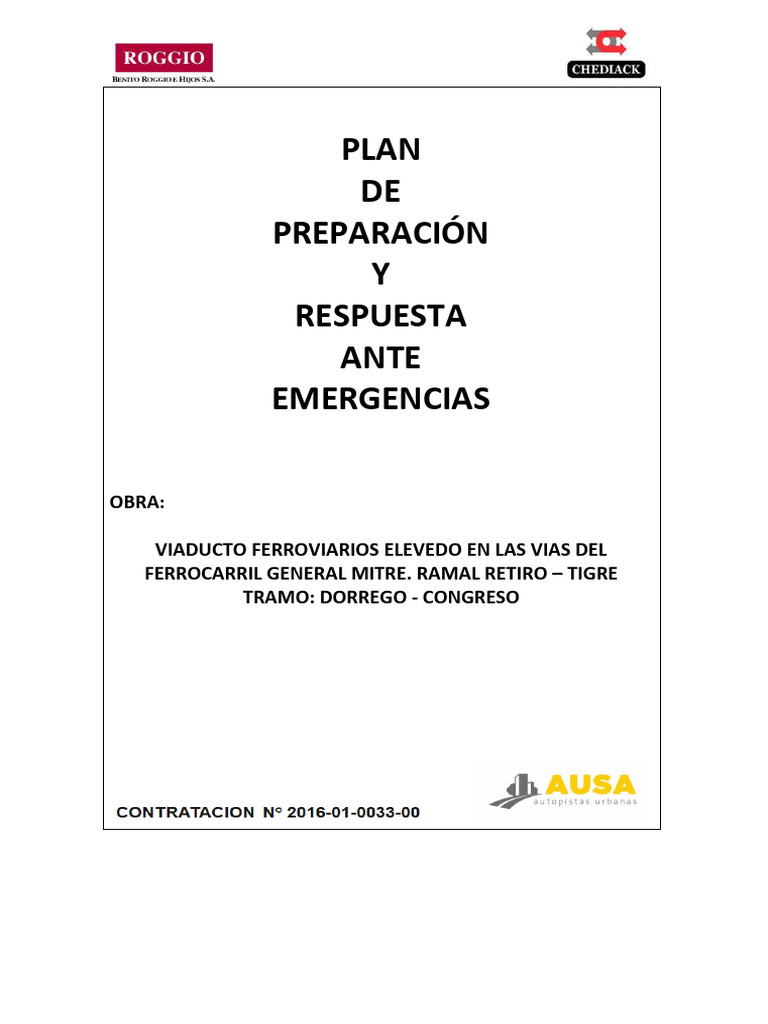 Rev.000 - Plan de Respuesta Ante Emergencias | PDF | Violencia | Robo