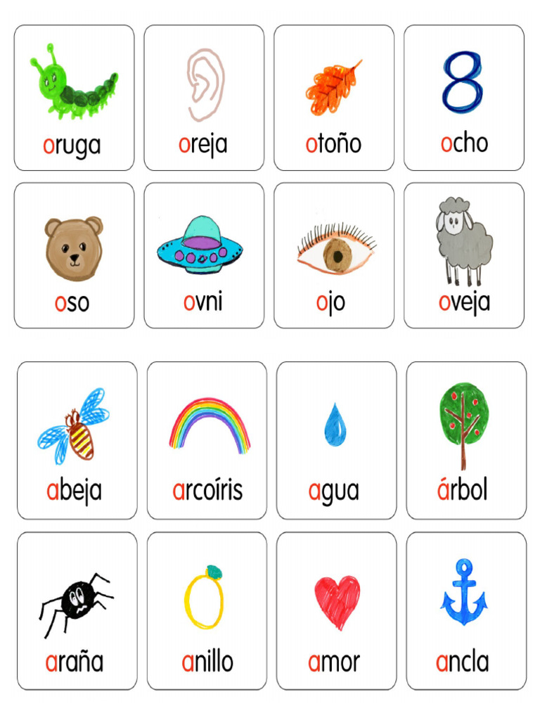 Láminas Sonido Final Vocálico Pdf