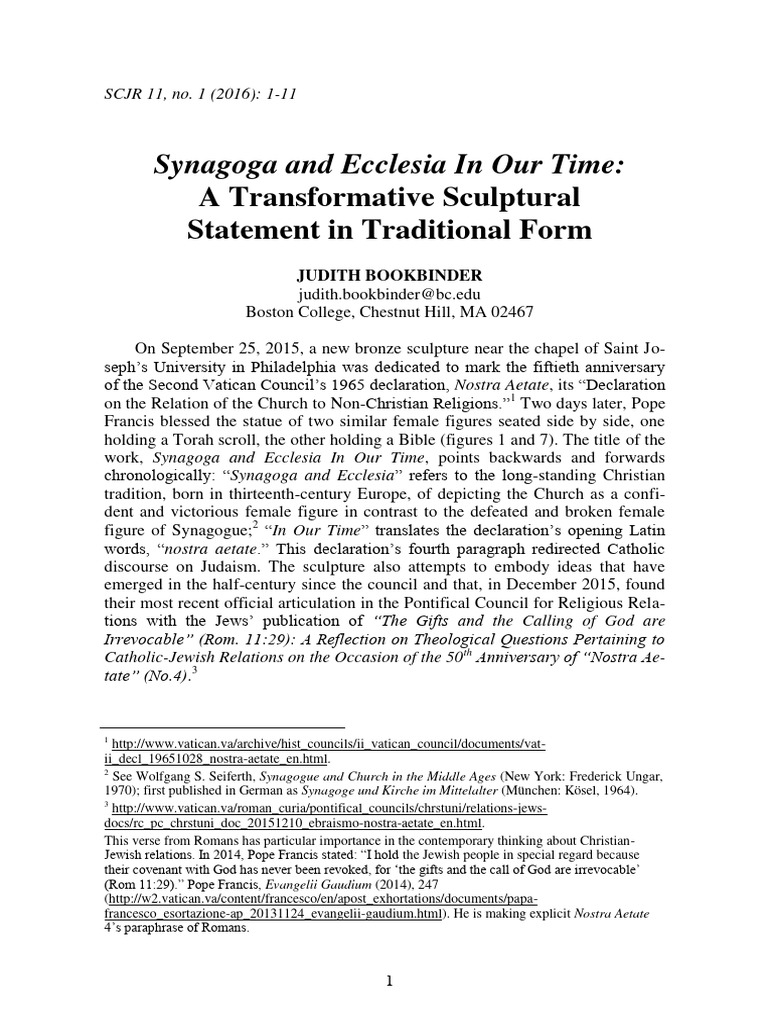 Synagoga and Ecclesia in Our Time A Transformative | PDF | Social Science