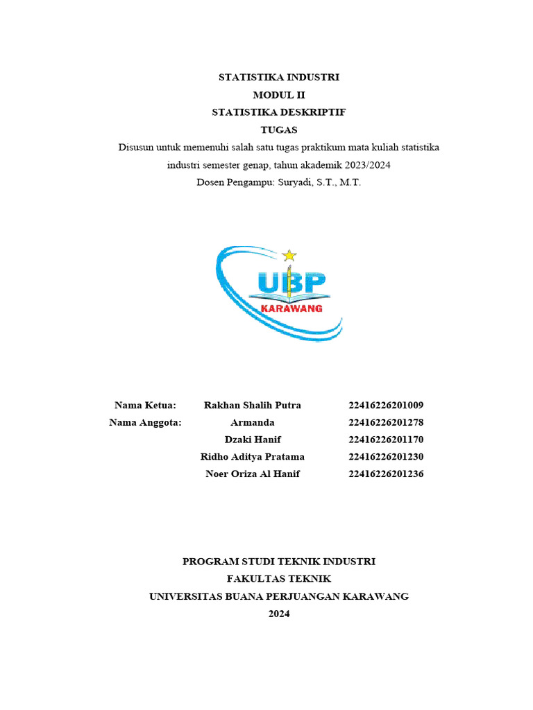 STATISTIKA INDUSTRI Modul 2 | PDF