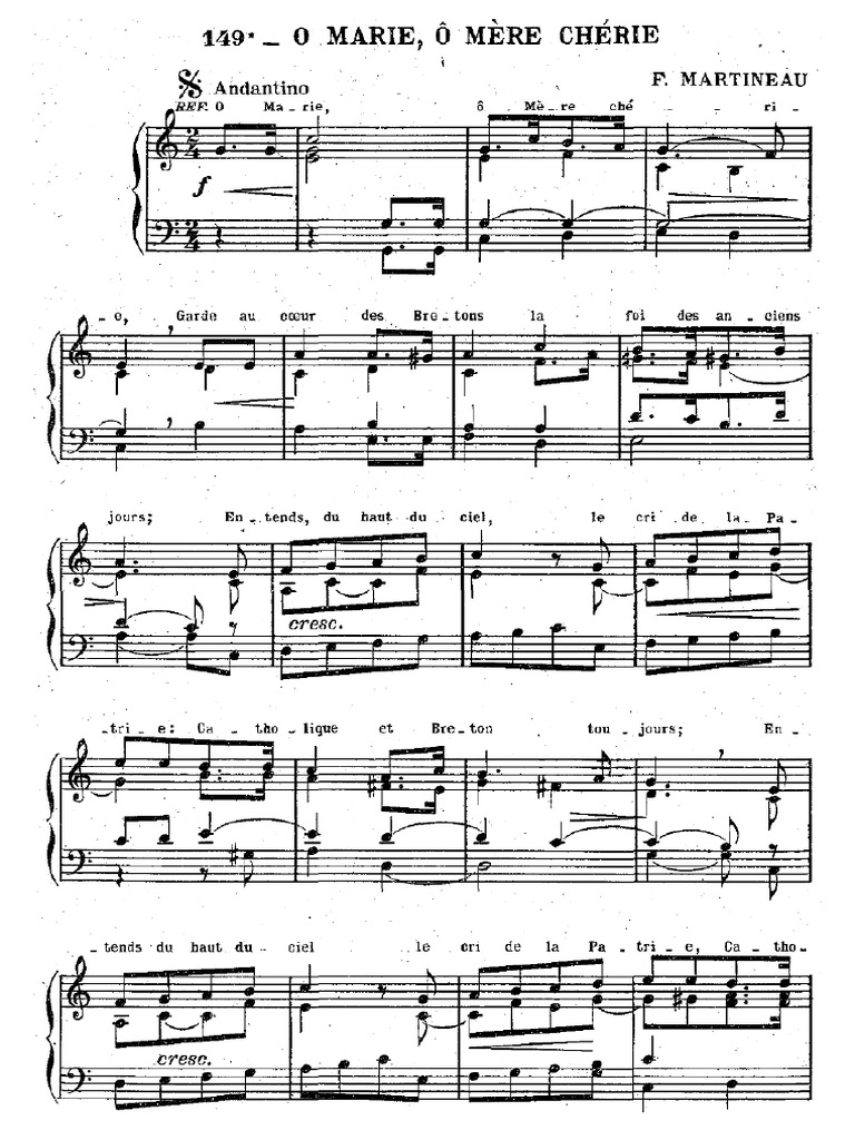 Ô Marie Ô Mère Chérie | PDF