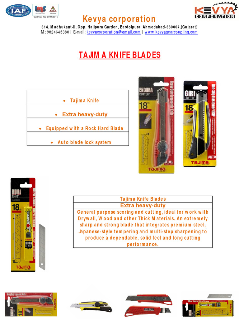 Tajima Cutter & Bled | PDF