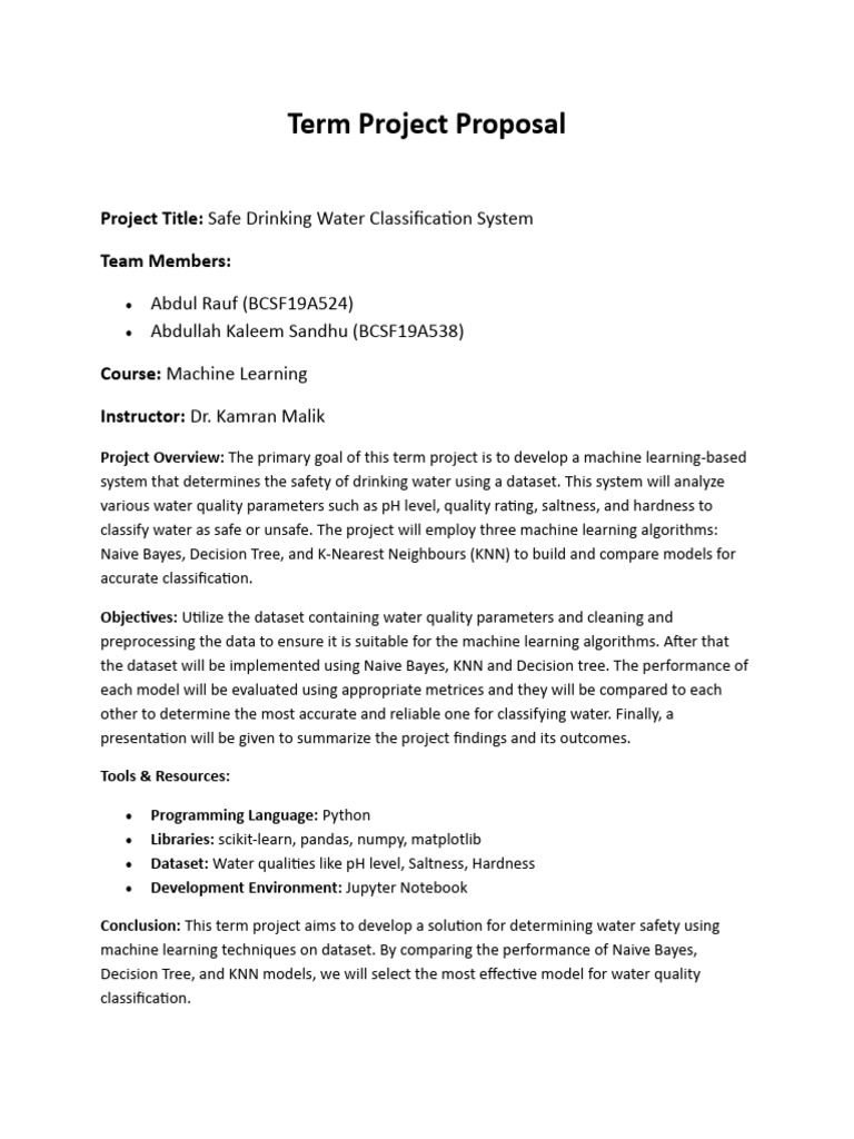 Term Project Proposal | PDF