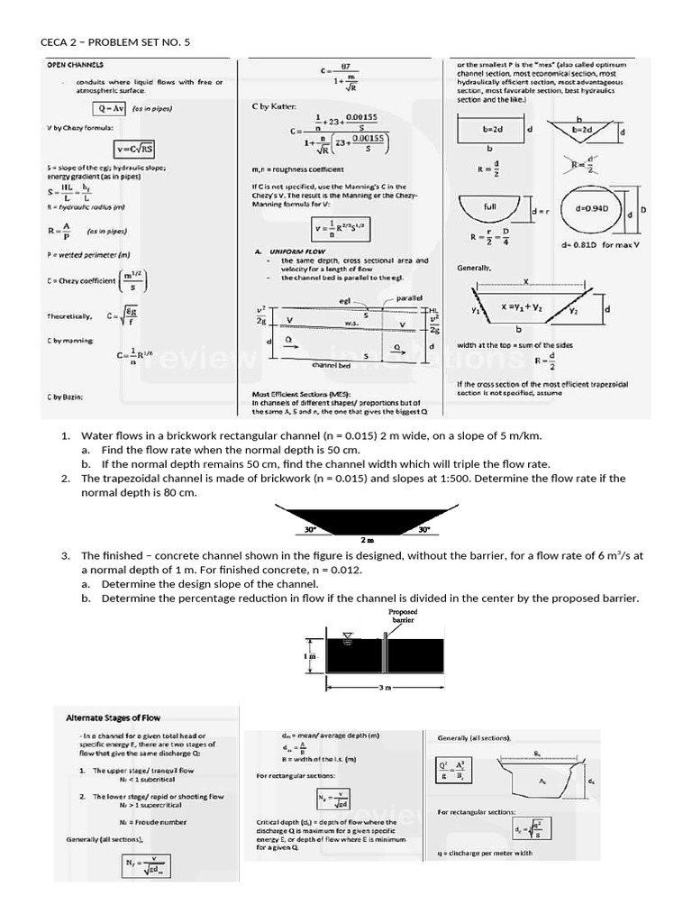 Flow Rate Calculation for Trapezoidal Channel | PDF | Density | Applied And Interdisciplinary ...