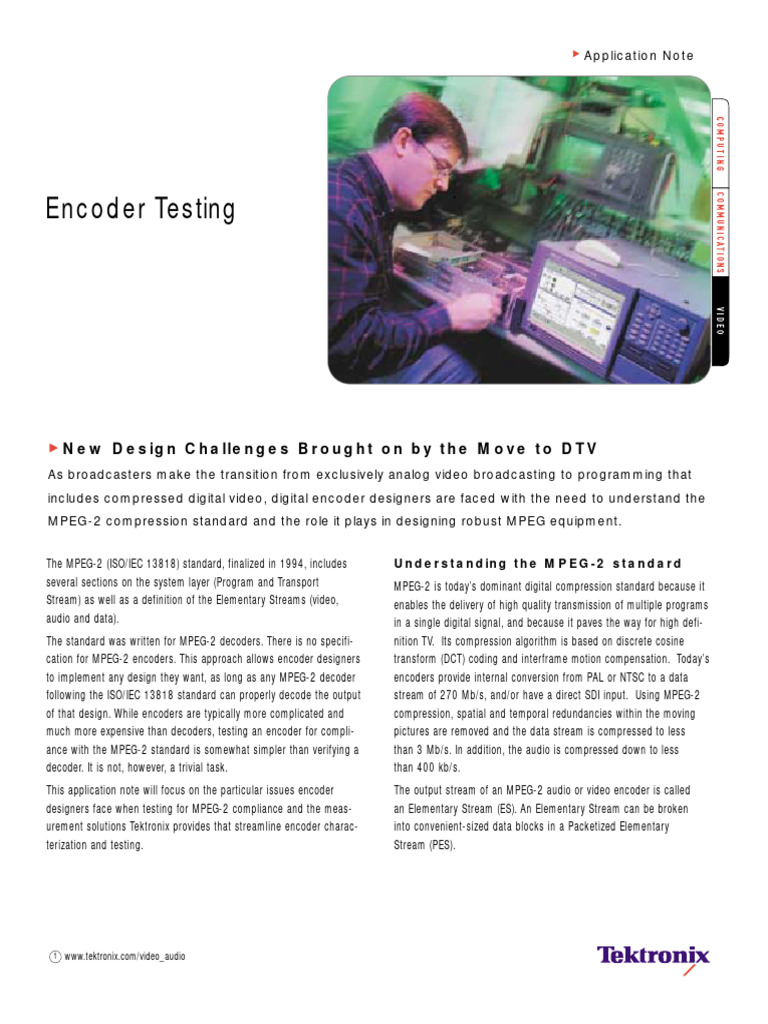 Encoder Testing 25W - 14588 - 0 | PDF | Data Compression | Broadcast ...