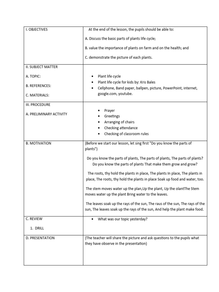 Science-Semi-Detailed Lesson Plan | PDF | Seed | Germination